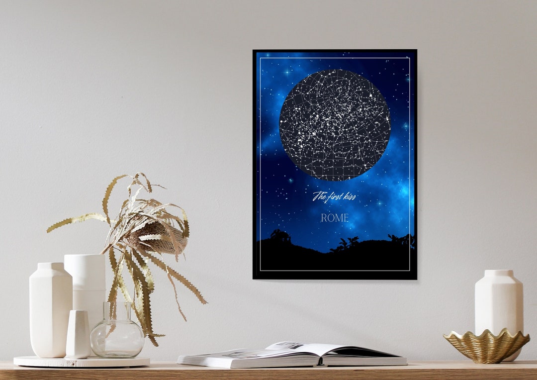 Rome Star Mapstar Map Printablewall Artdigital - Etsy