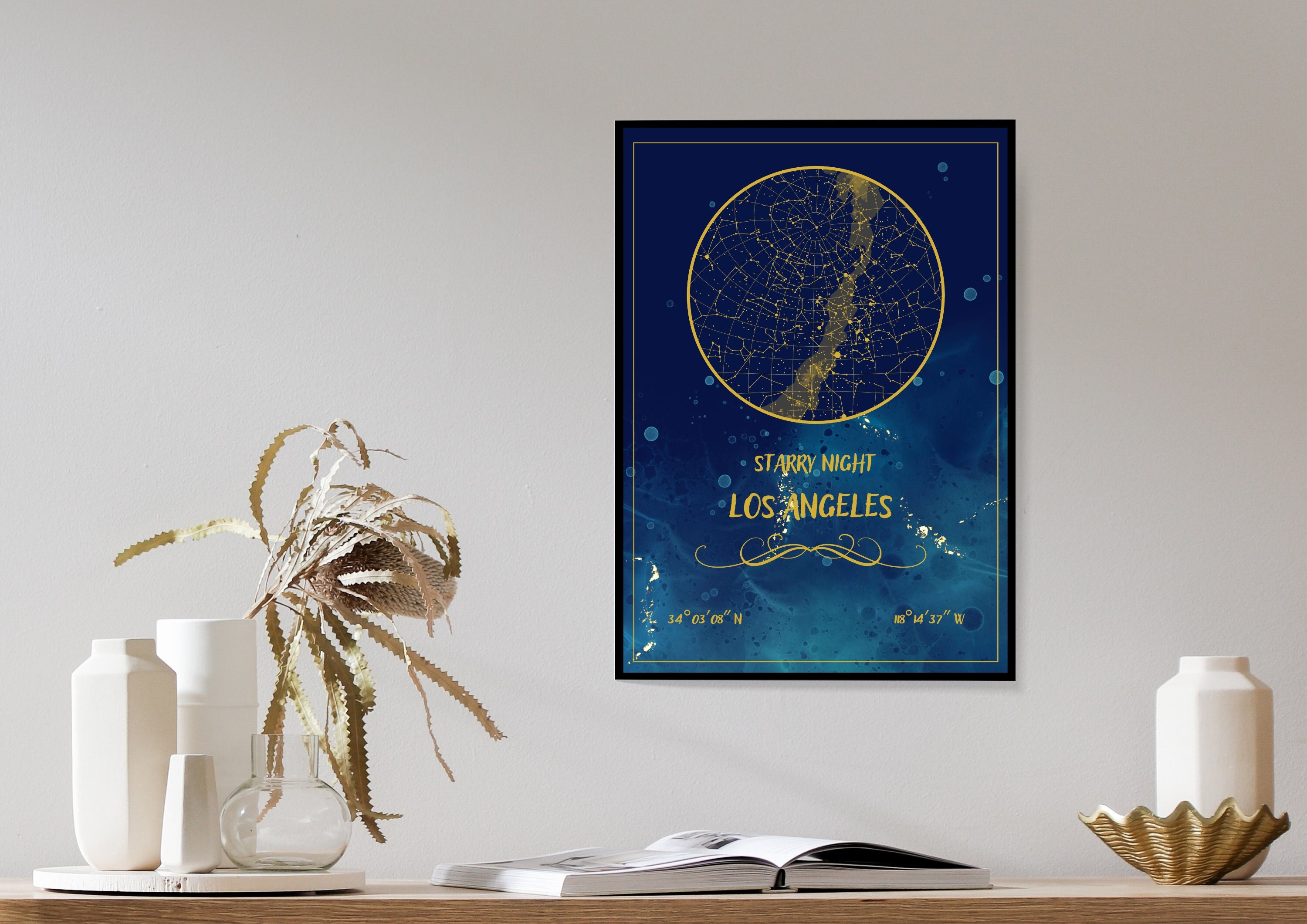 Los Angeles Star Map,star Map Printable,wall Art,digital Download ...