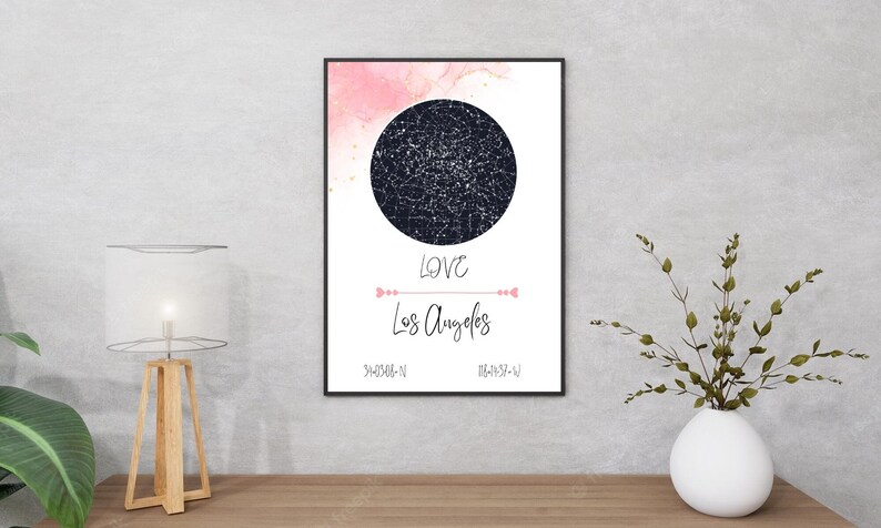 Los Angeles Star Mapstar Map Printablewall Artdigital - Etsy