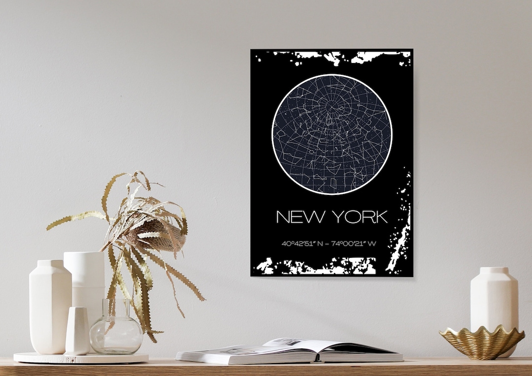 New York Star Map,star Map Printable,wall Art,digital Download ...