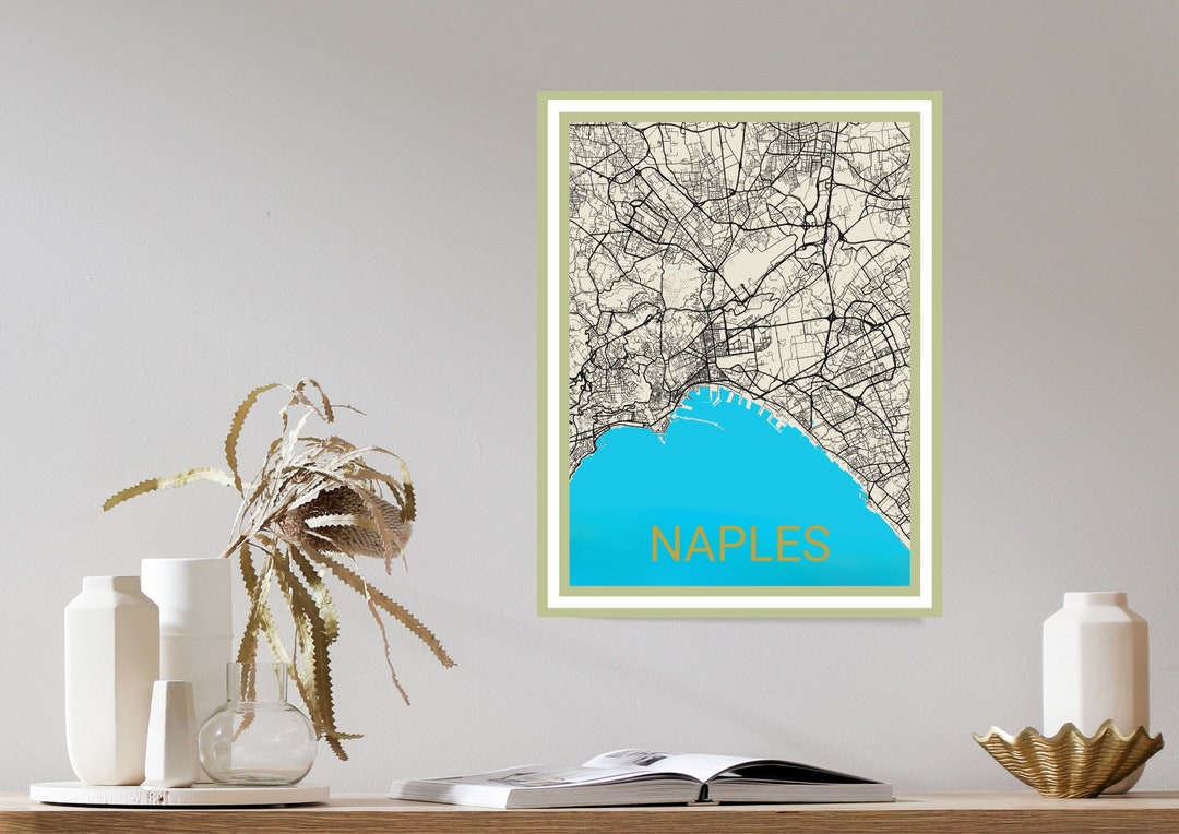 Naples City Map,city Map Printable,wall Art,digital Download,city Map ...