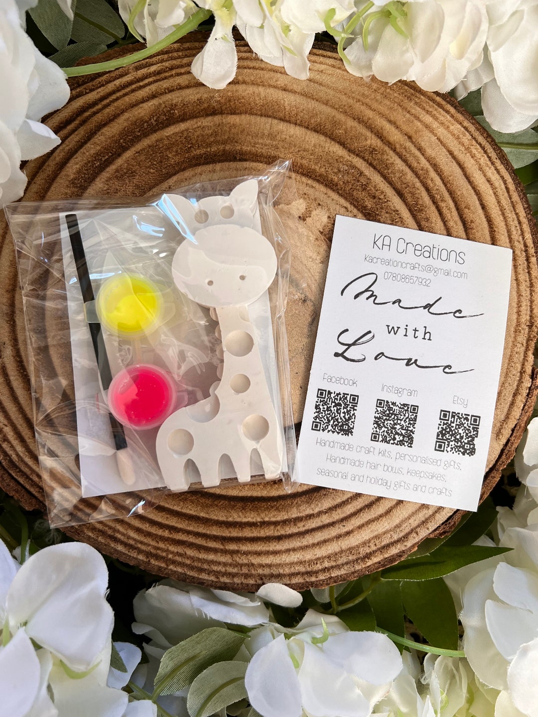 Paint Your Own Freestanding 3D Plaster of Paris Giraffe - Activity Set ...