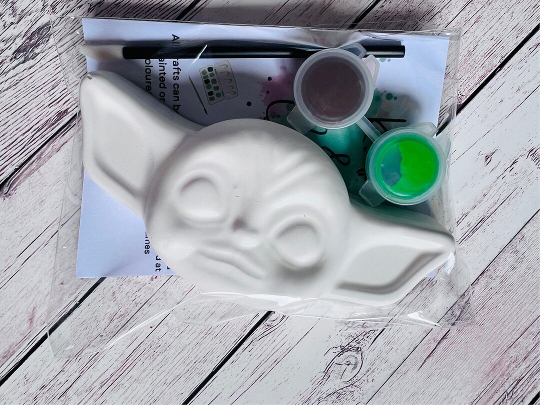 Paint Your Own Plaster of Paris Star Wars YODA Head - Activity Set ...