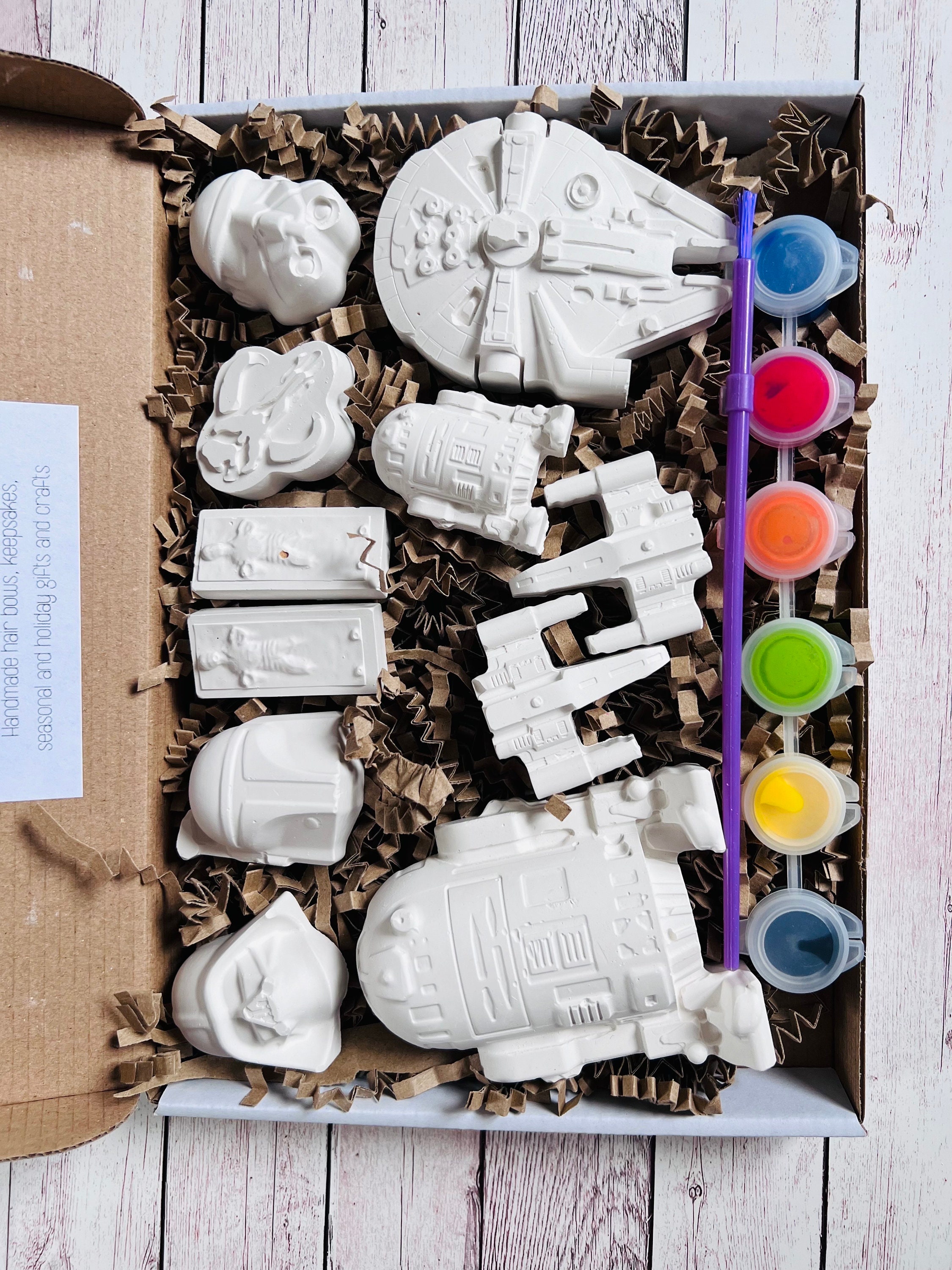 Star Wars Inspired Plaster of Paris Craft Box Activity Set Room ...