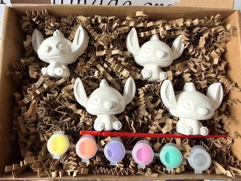 Paint Your Own Stitch Inspired Figures Craft Kit for Kids | Letterbox ...
