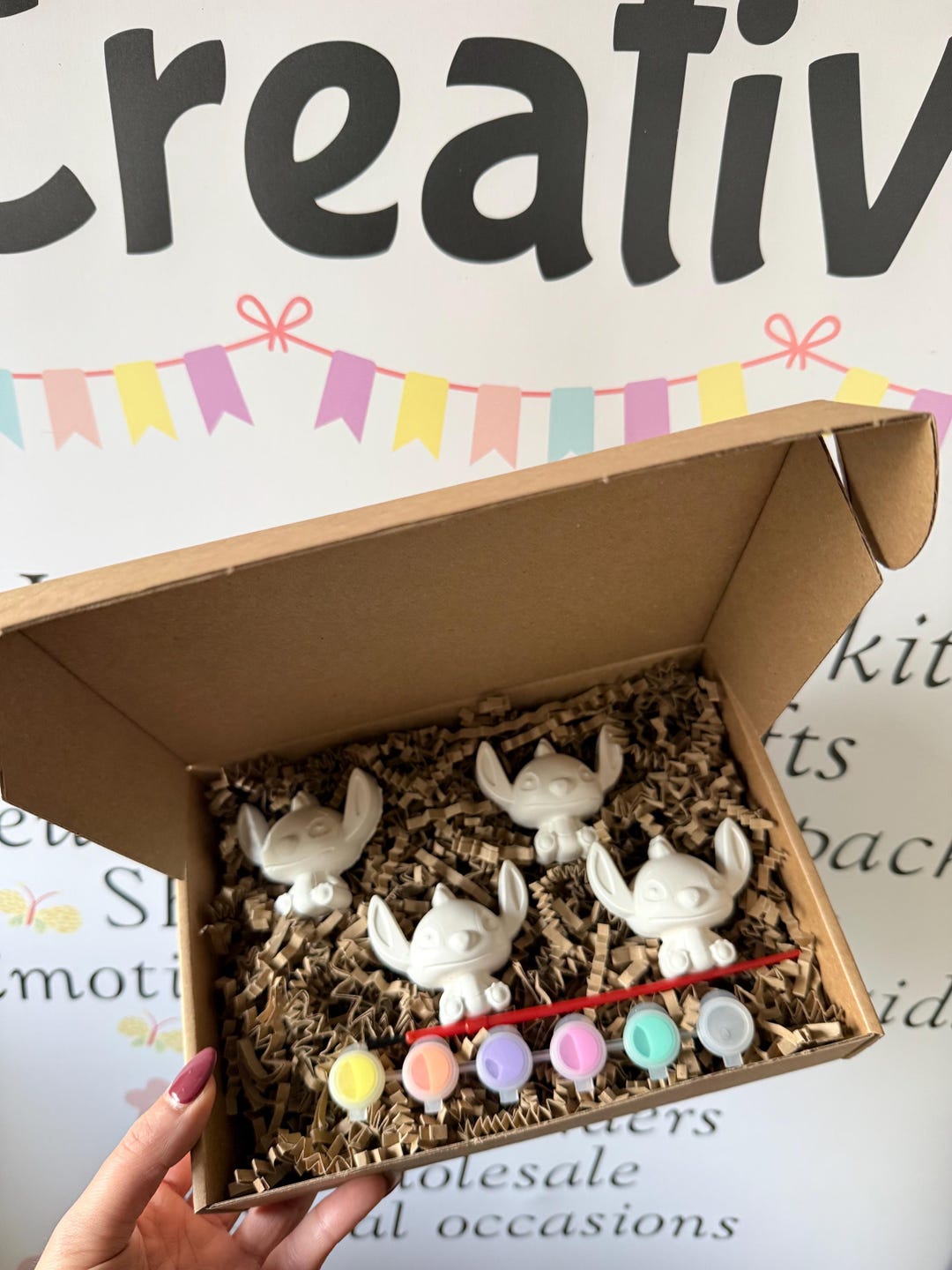 Paint Your Own Stitch Inspired Figures Craft Kit for Kids | Letterbox ...