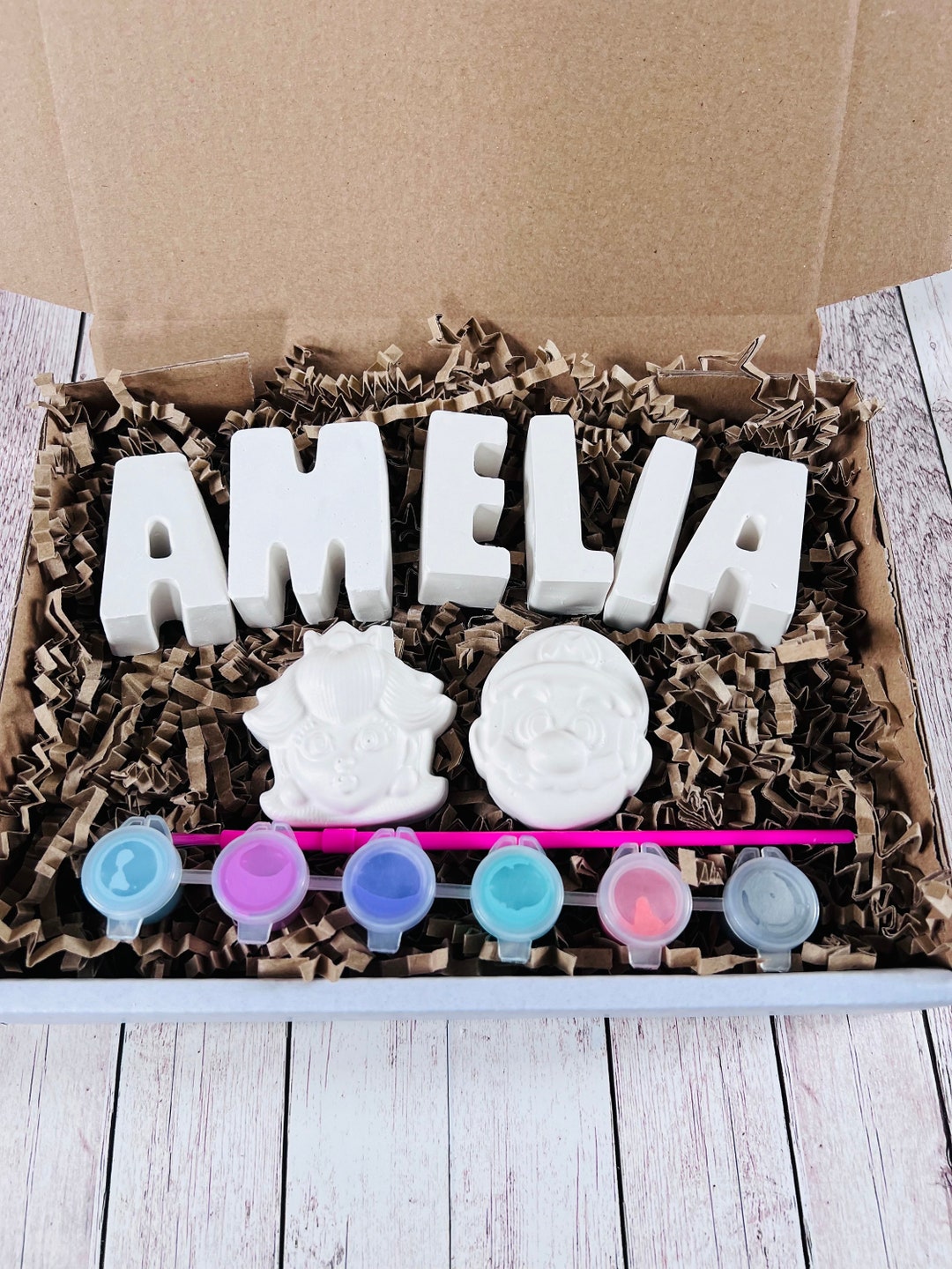 Paint Your Own Name Craft Box With Mario - Activity Set - Children's ...
