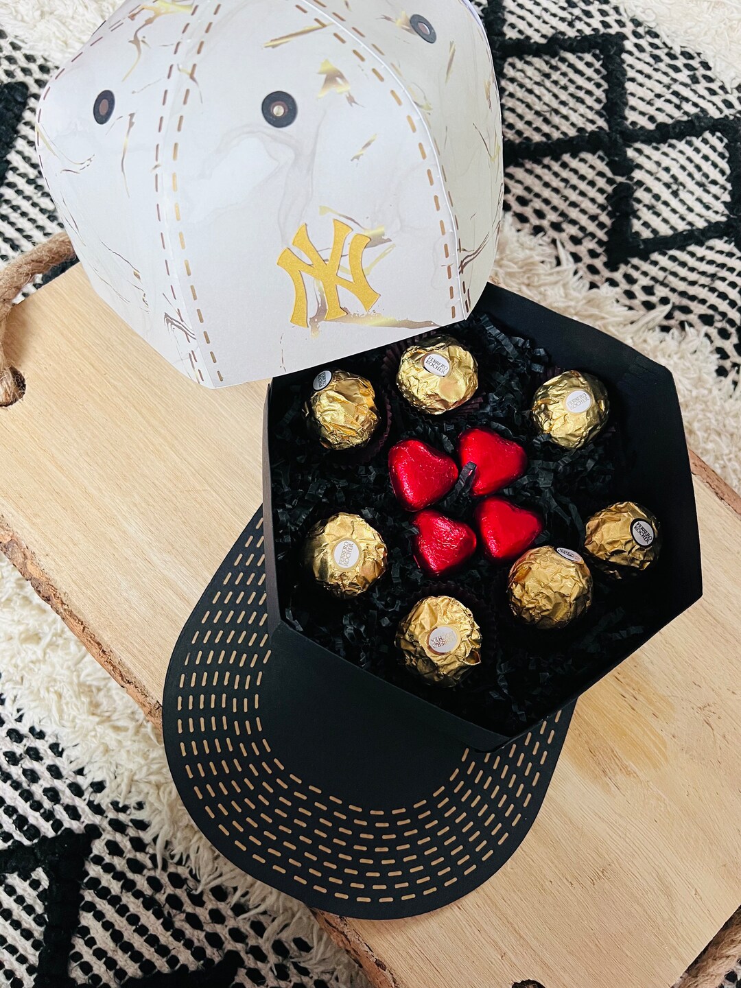 Handmade Hat Gift Box - Display Hat Box - Gift Box - Baseball Cap - Hat ...