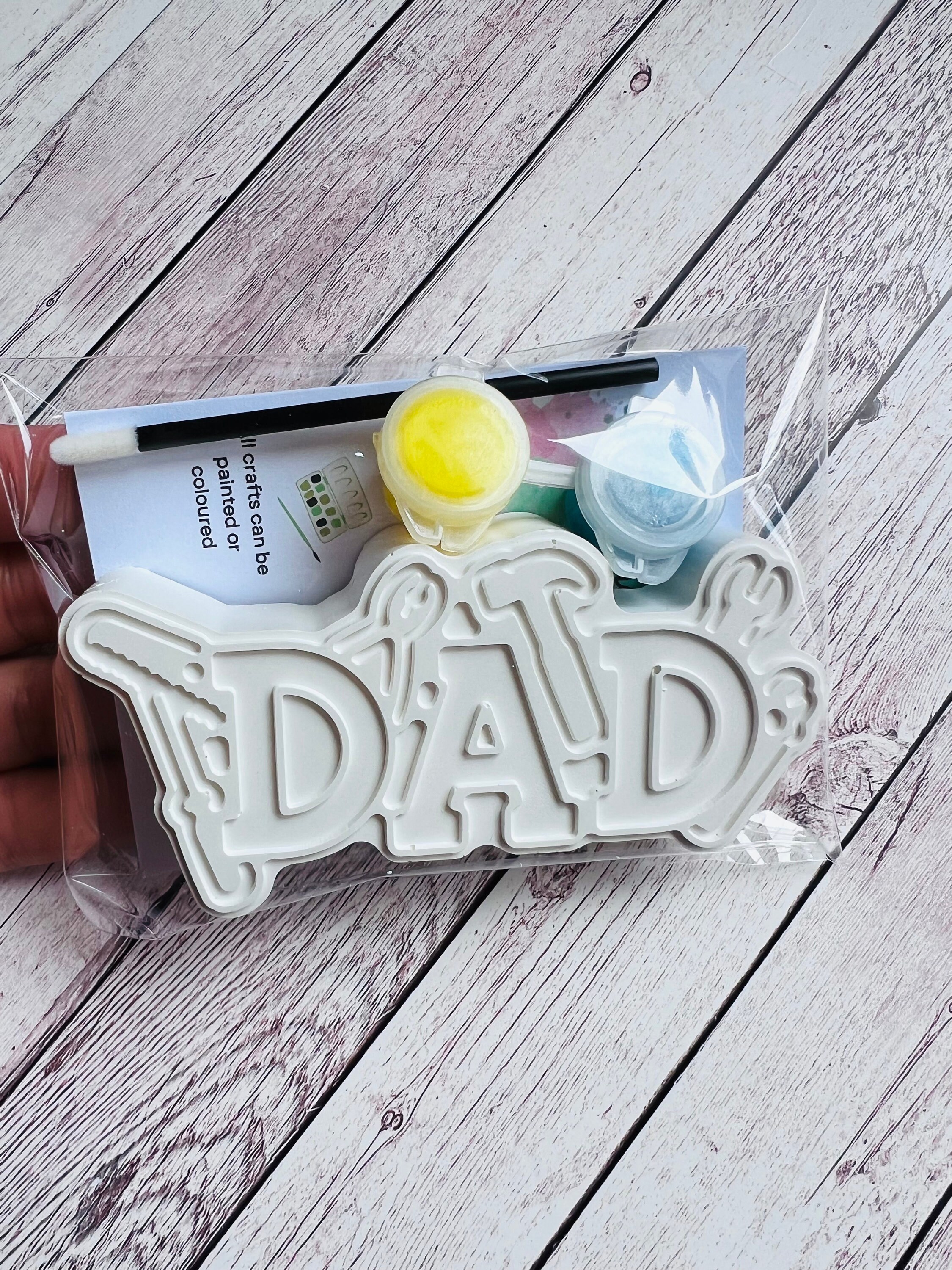 Paint Your Own Plaster of Paris Dad Tool Inspired Activity Set ...