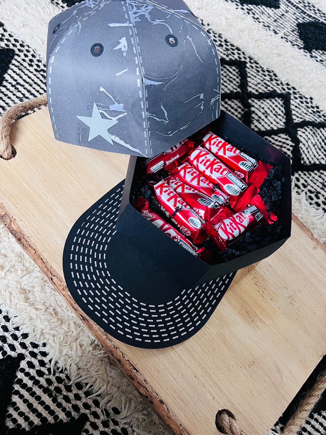 Handmade Hat Gift Box - Display Hat Box - Gift - Gift Box - Baseball ...