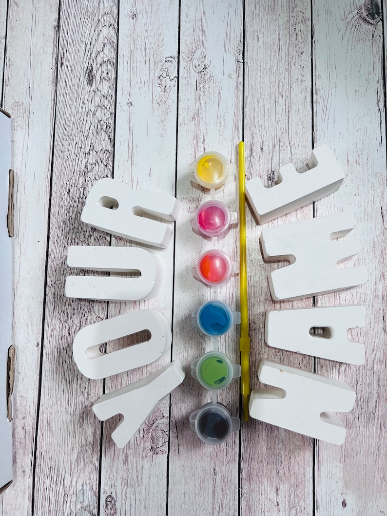 Paint Your Own Name Craft Box - Activity Set - Paintable Gift ...