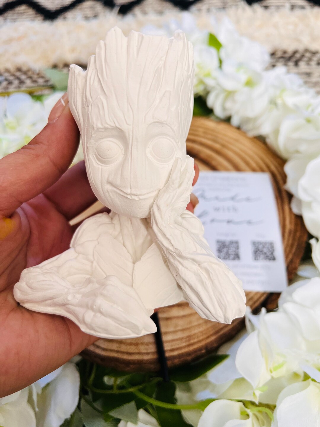 Paint Your Own Freestanding 3D Plaster of Paris Groot Figure - Room ...