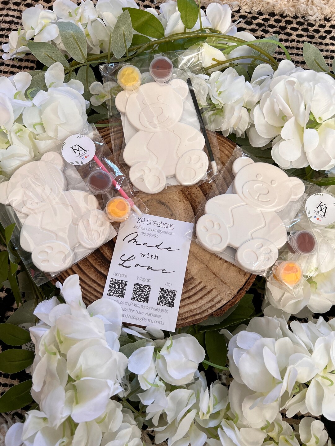 Paint Your Own Plaster of Paris Teddy Bear - Activity Set - Room ...