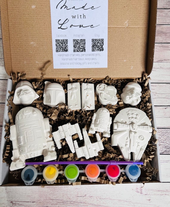 Star Wars Inspired Plaster of Paris Craft Box Activity Set Room Decoration Childrens Gifts Gifts Paintable Painting Etsy Canada