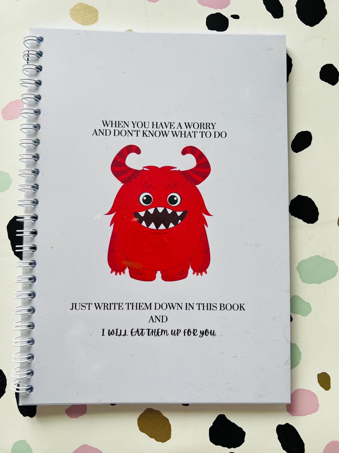 Red Worry Monster Book for Children - First Day at School - Anxiety ...