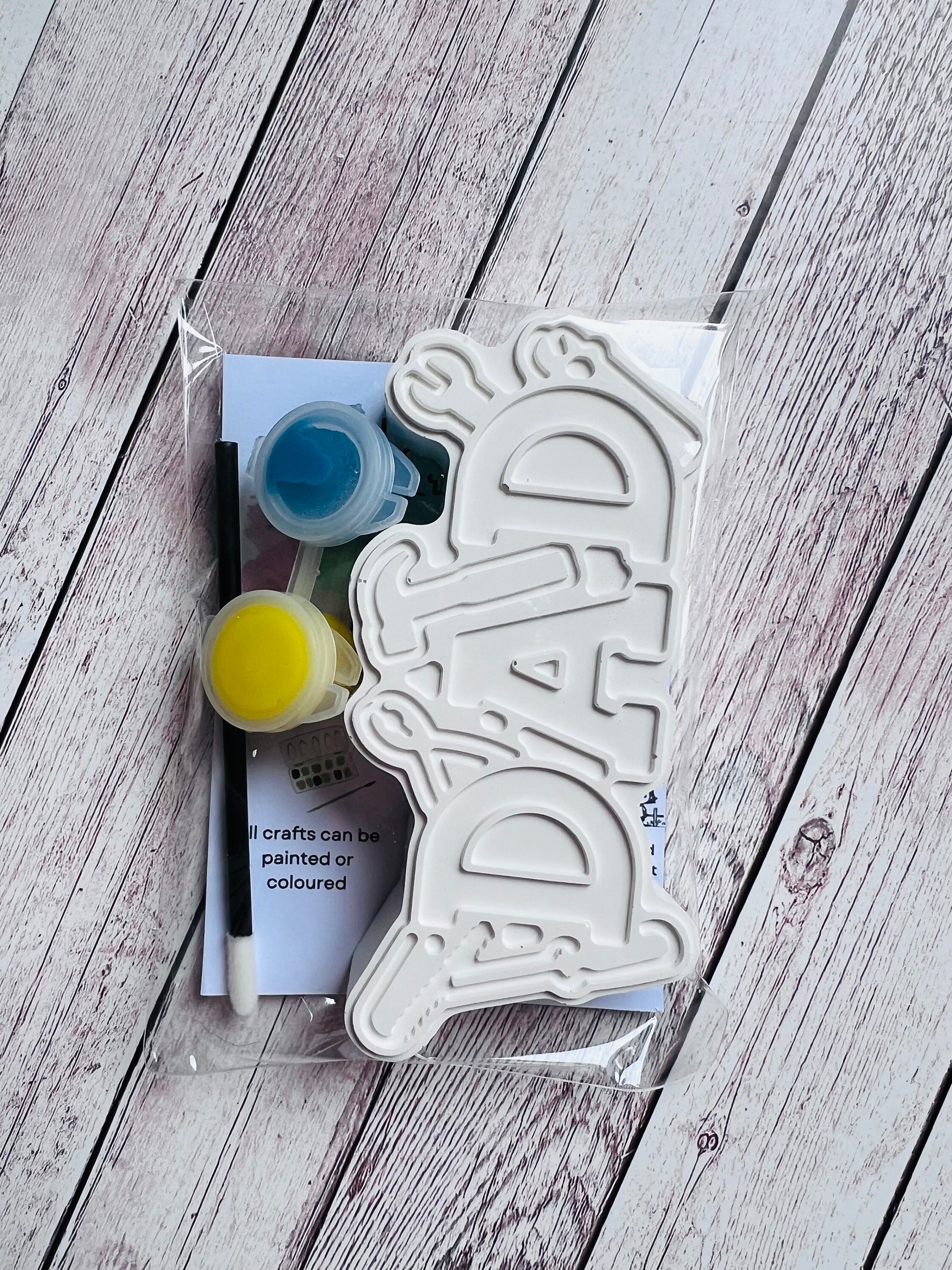 Paint Your Own Plaster of Paris Dad Tool Inspired - Activity Set ...