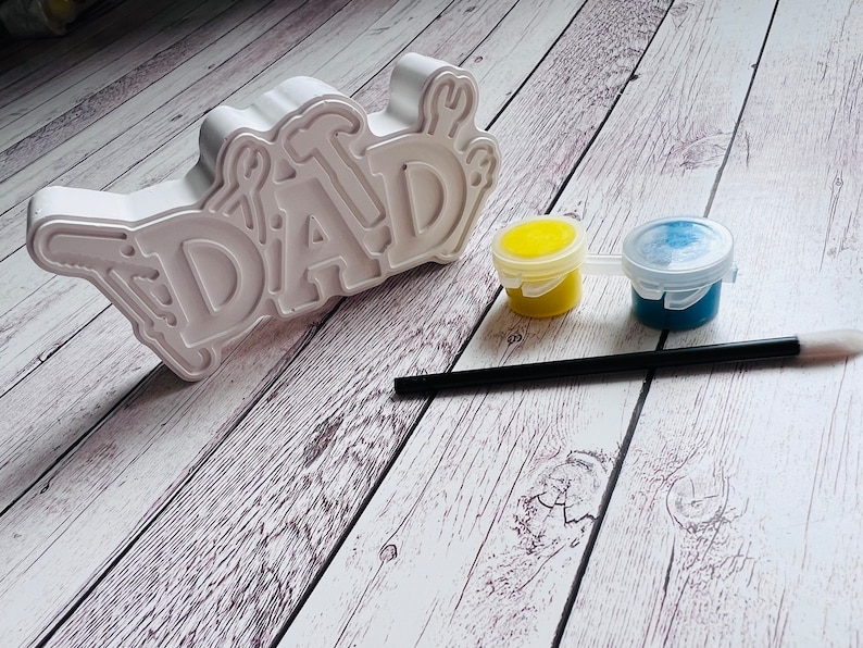 Paint Your Own Plaster of Paris Dad Tool Inspired - Activity Set ...