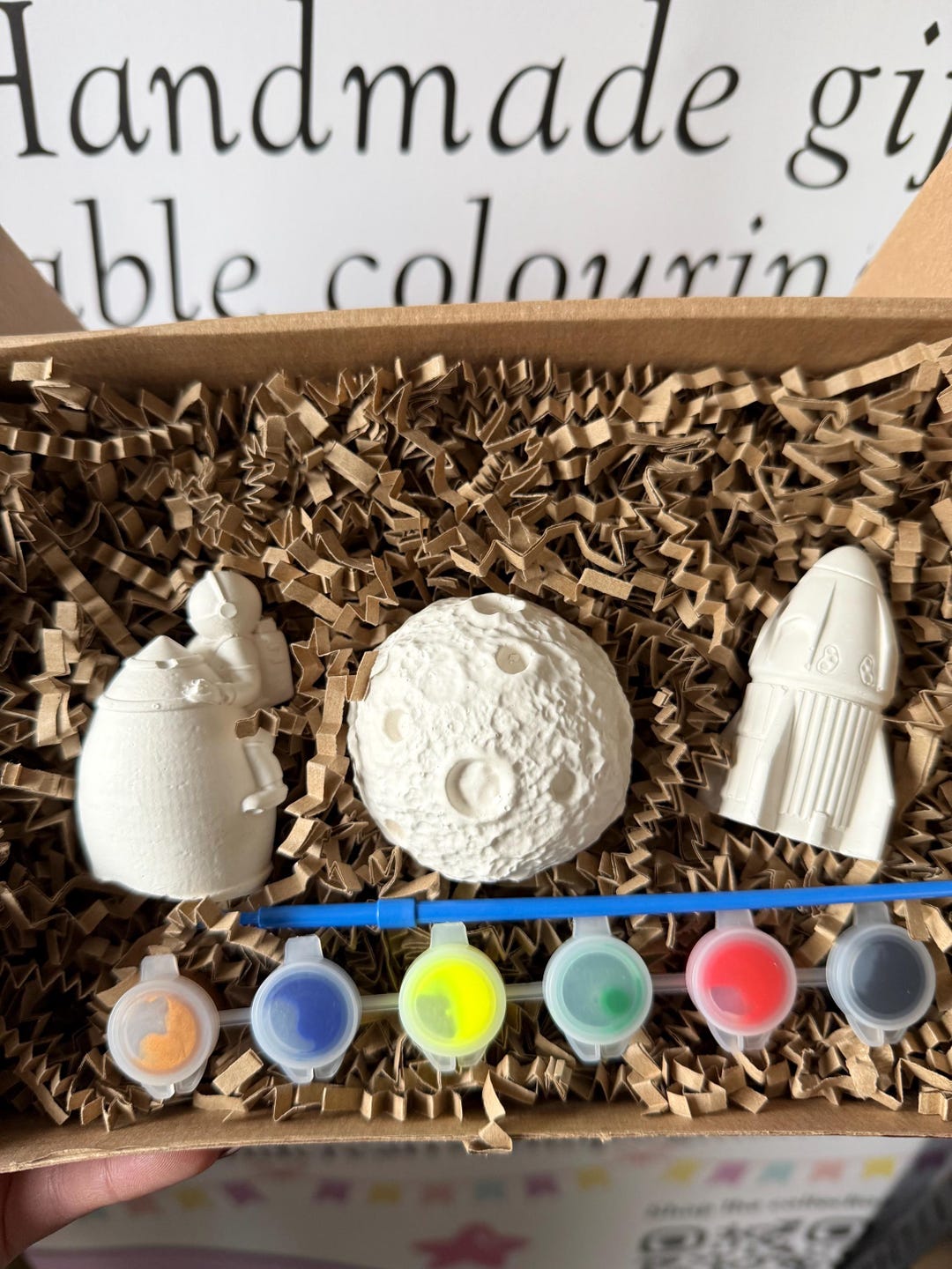 Moon Landing Inspired Craft Box • 3 Paint-your-own 3D Figures • Kids ...