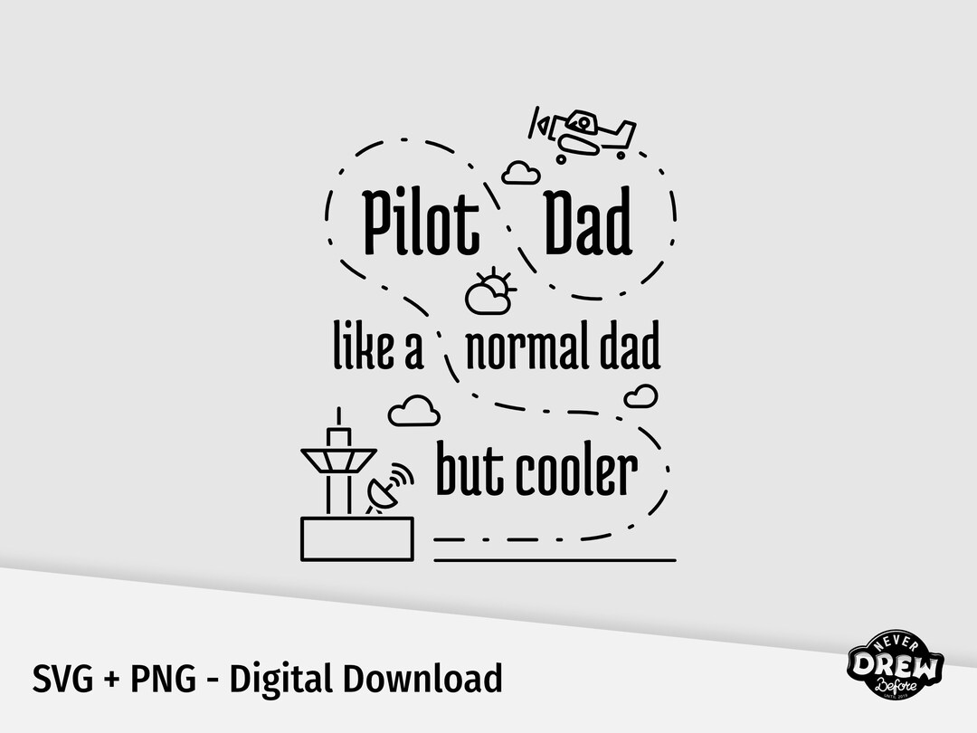 Pilot Dad Minimalist T-shirt Design. Father's Day Gift. DIY. Cricut ...