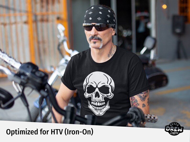 Scary Skull SVG. DIY Crafters Essential. Optimized for Dark Backgrounds ...