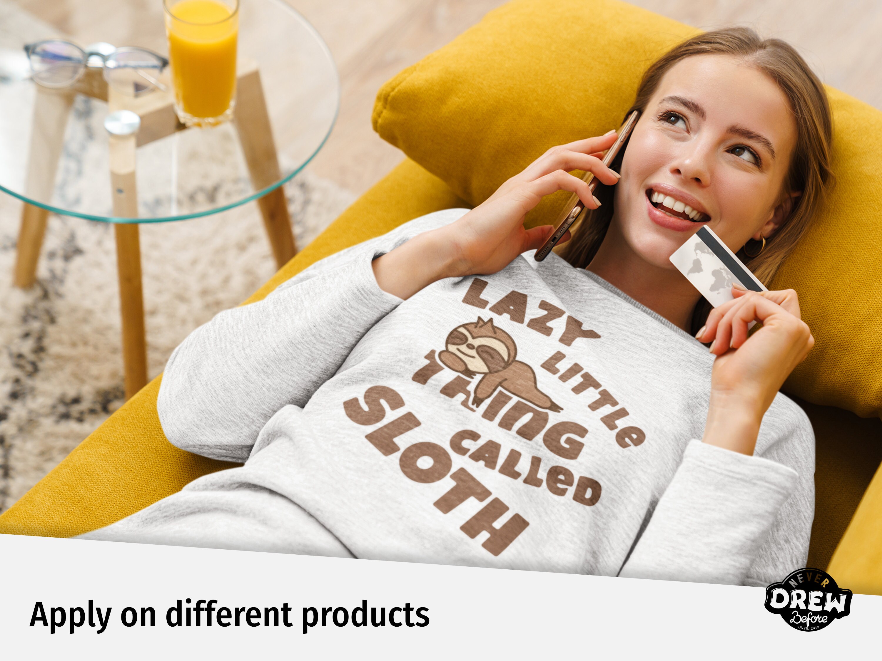 Cute Sloth SVG. Lazy Little Thing Called Sloth. T-shirt Design - Two ...