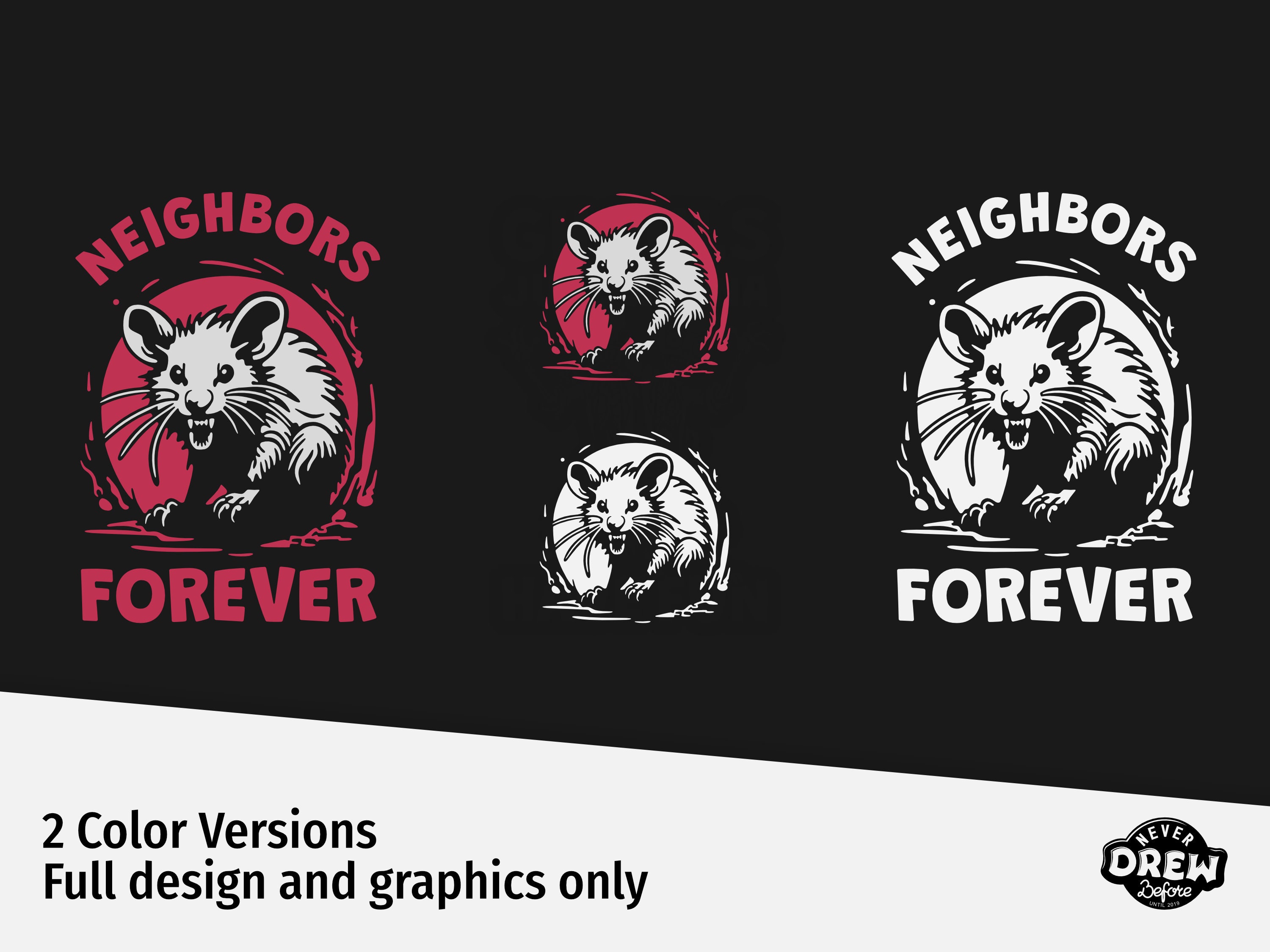 Neighbors Forever SVG & PNG. Possum Design. T-shirt Print Design. for ...