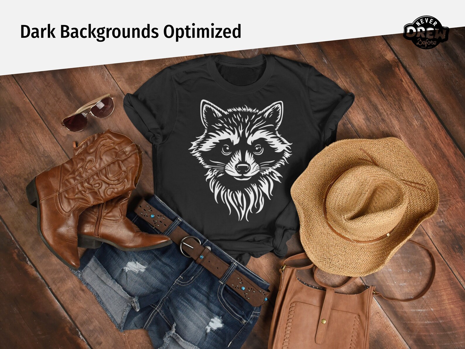 Realistic Cute Raccoon Head SVG. Dark Backgrounds. Instant Digital ...