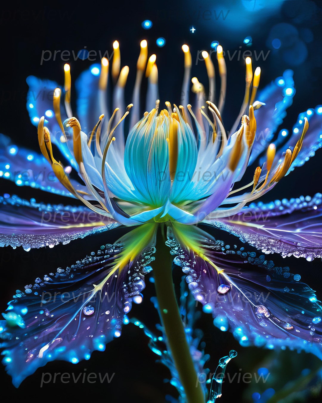 A Close up of a Flower, Flower Digital Art Plant, Instant Download ...