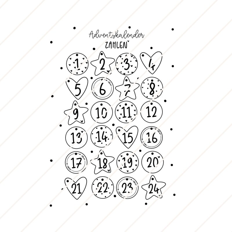 Calendar Numbers - Etsy