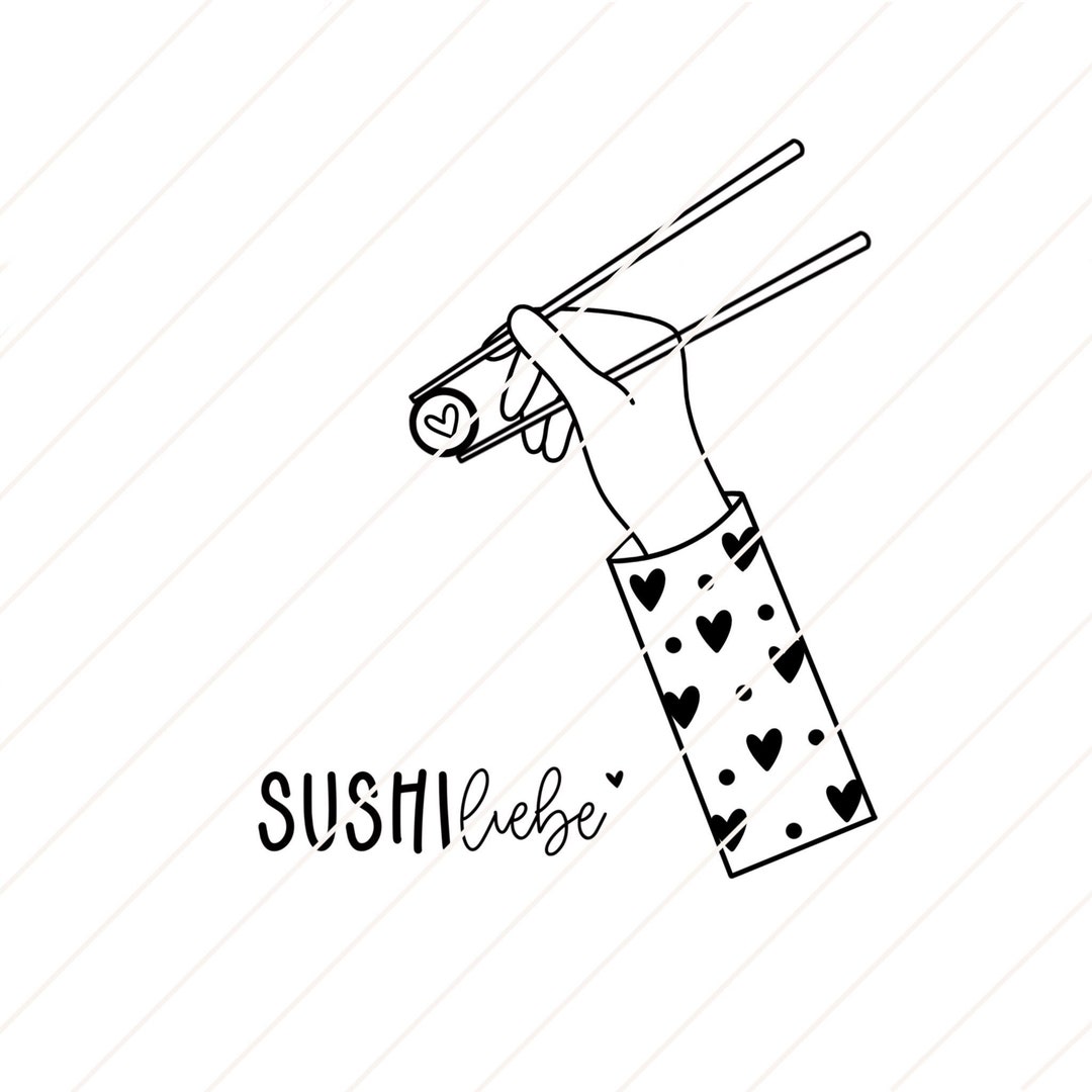 Happy Heart Sushi Love Plotter File as PNG, SVG and DXF - Etsy