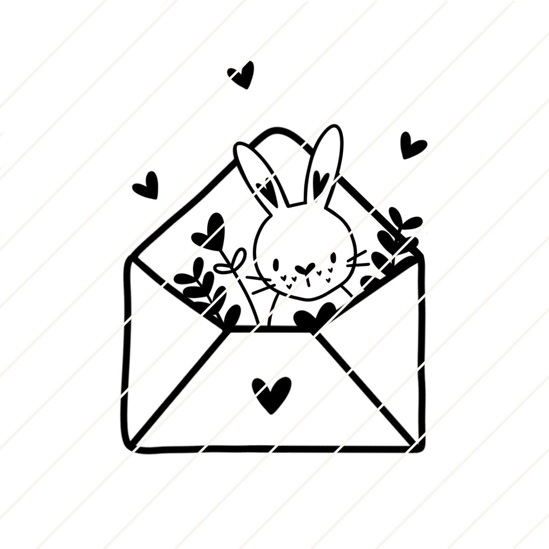 Happy Rabbit Post Plotter File in PNG SVG and DXF - Etsy