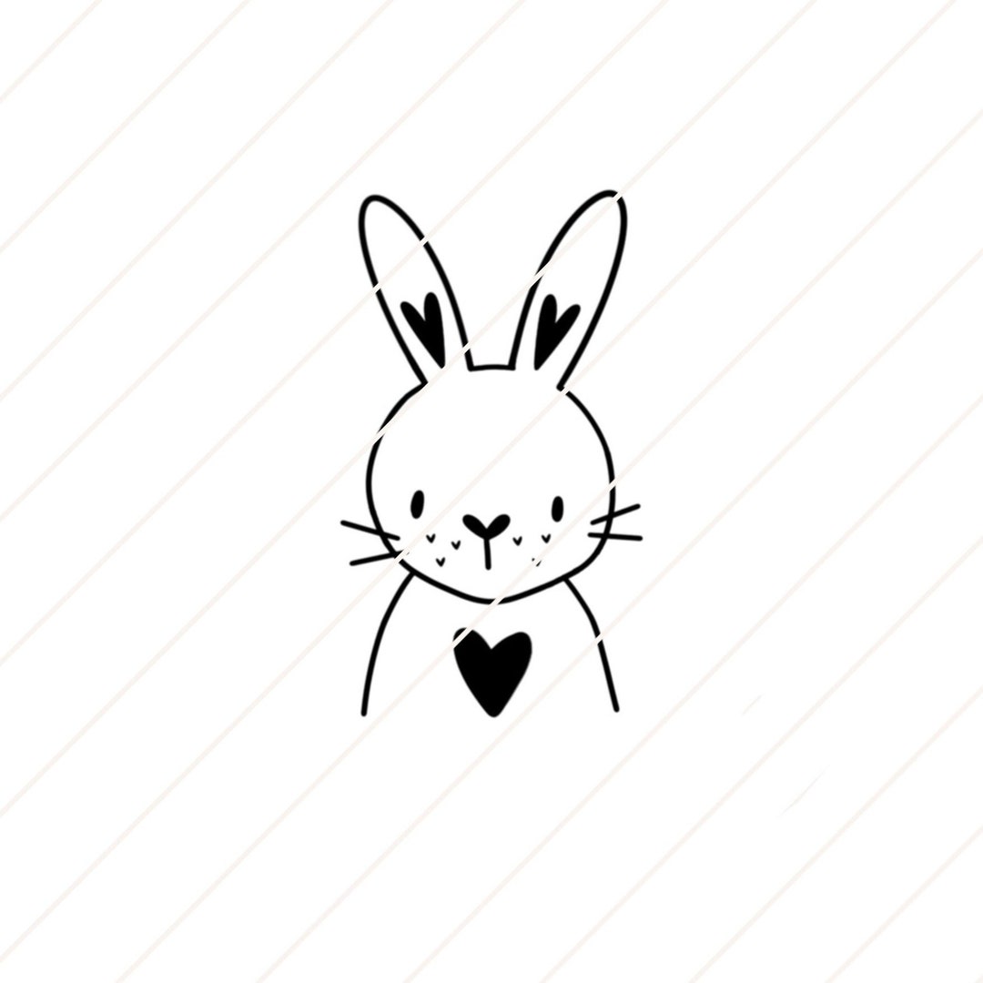 Happy Rabbit Plotter File in PNG SVG DXF - Etsy