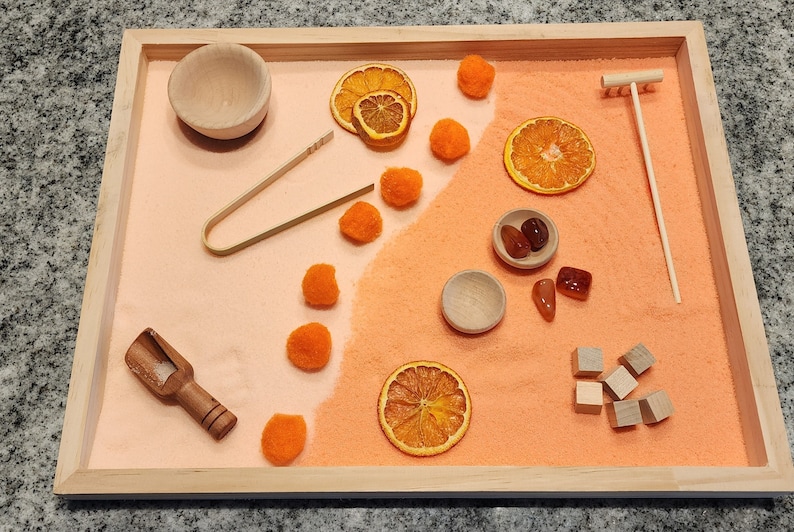 Uplifting Orange Sensory Kit, Orange Sensory Bin, Montessori Play - Etsy