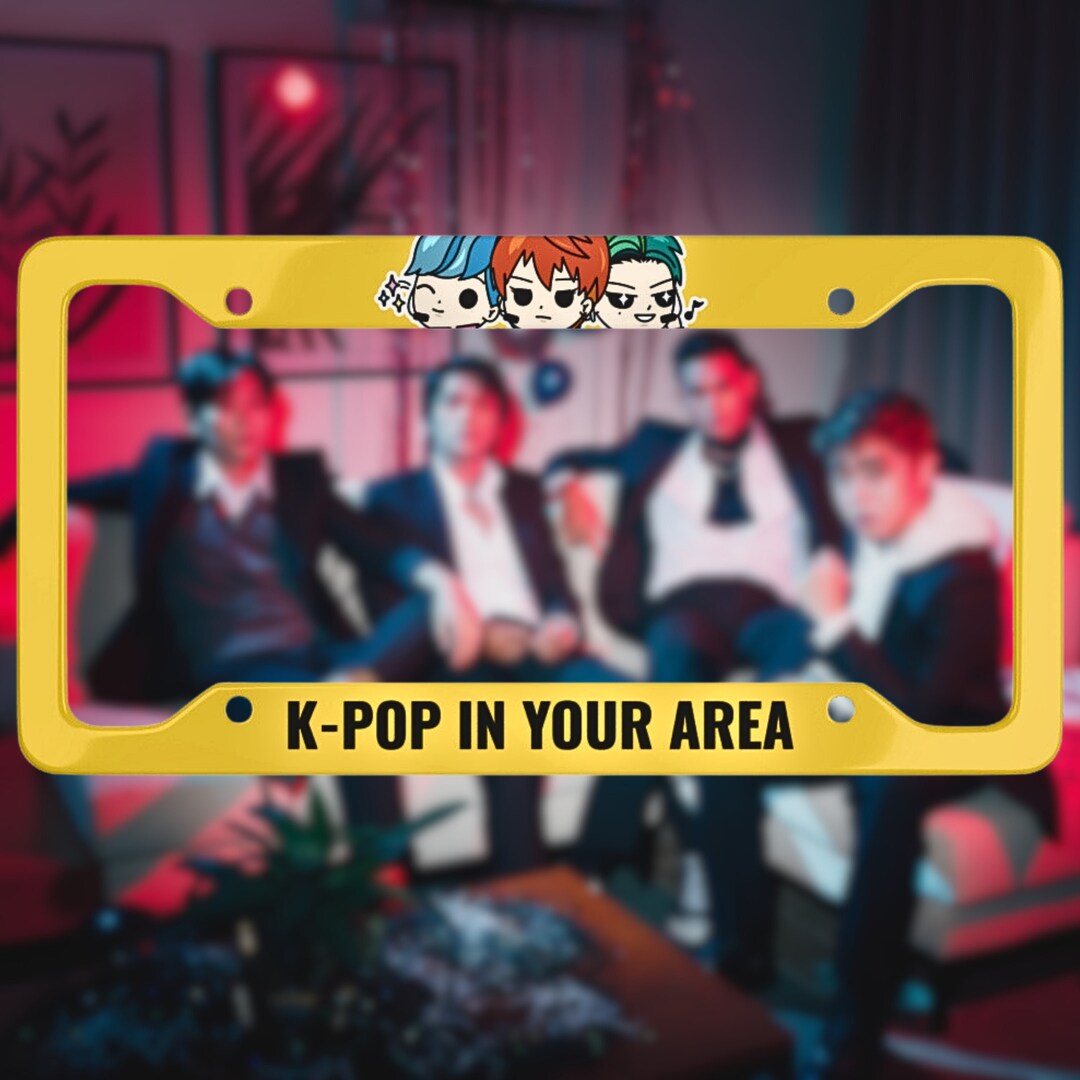 Kpop Plate Frame, Kpop Car Accessories, Kpop Car Decor, Kawaii License ...