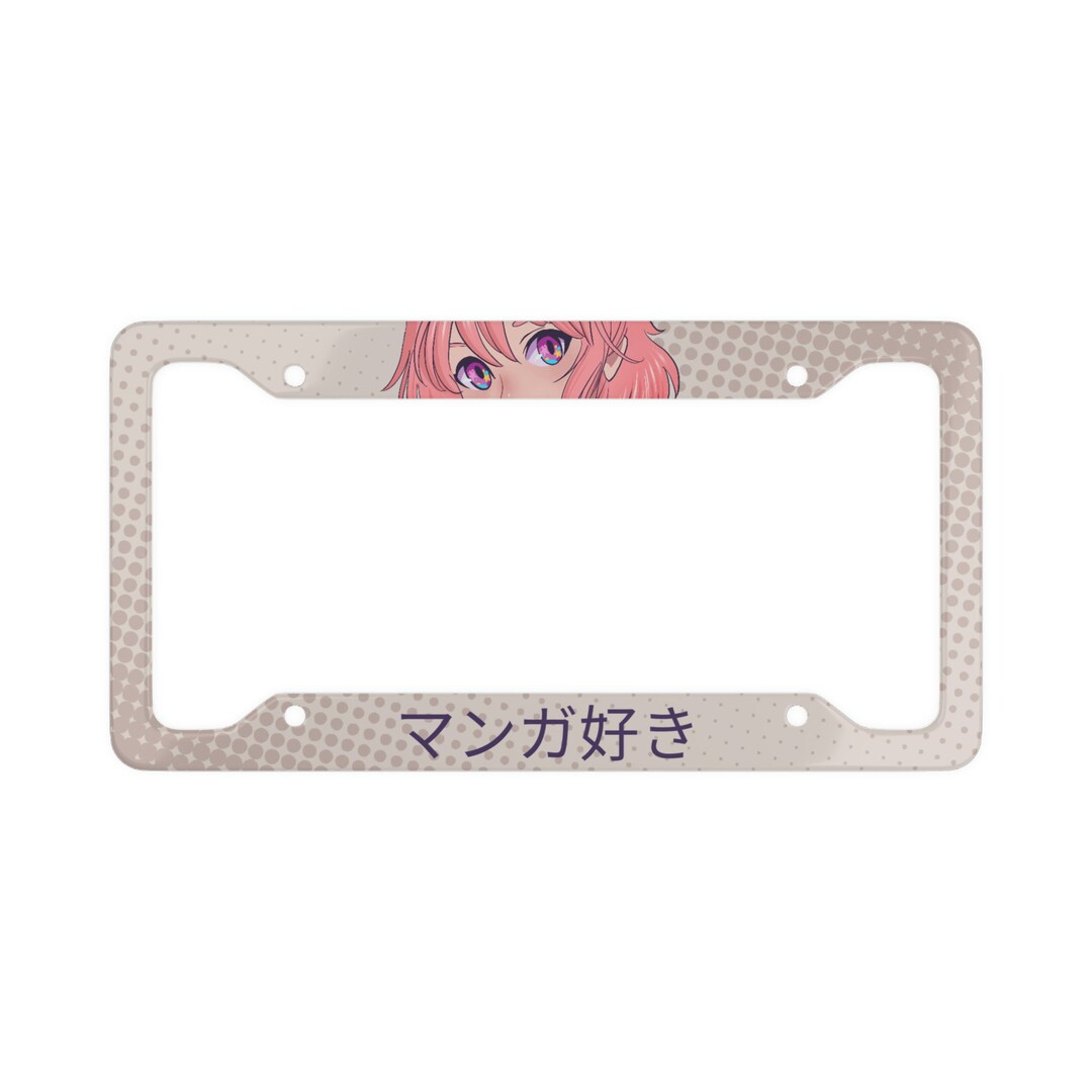Anime Girl License Plate Frame Anime Car Accessories License - Etsy