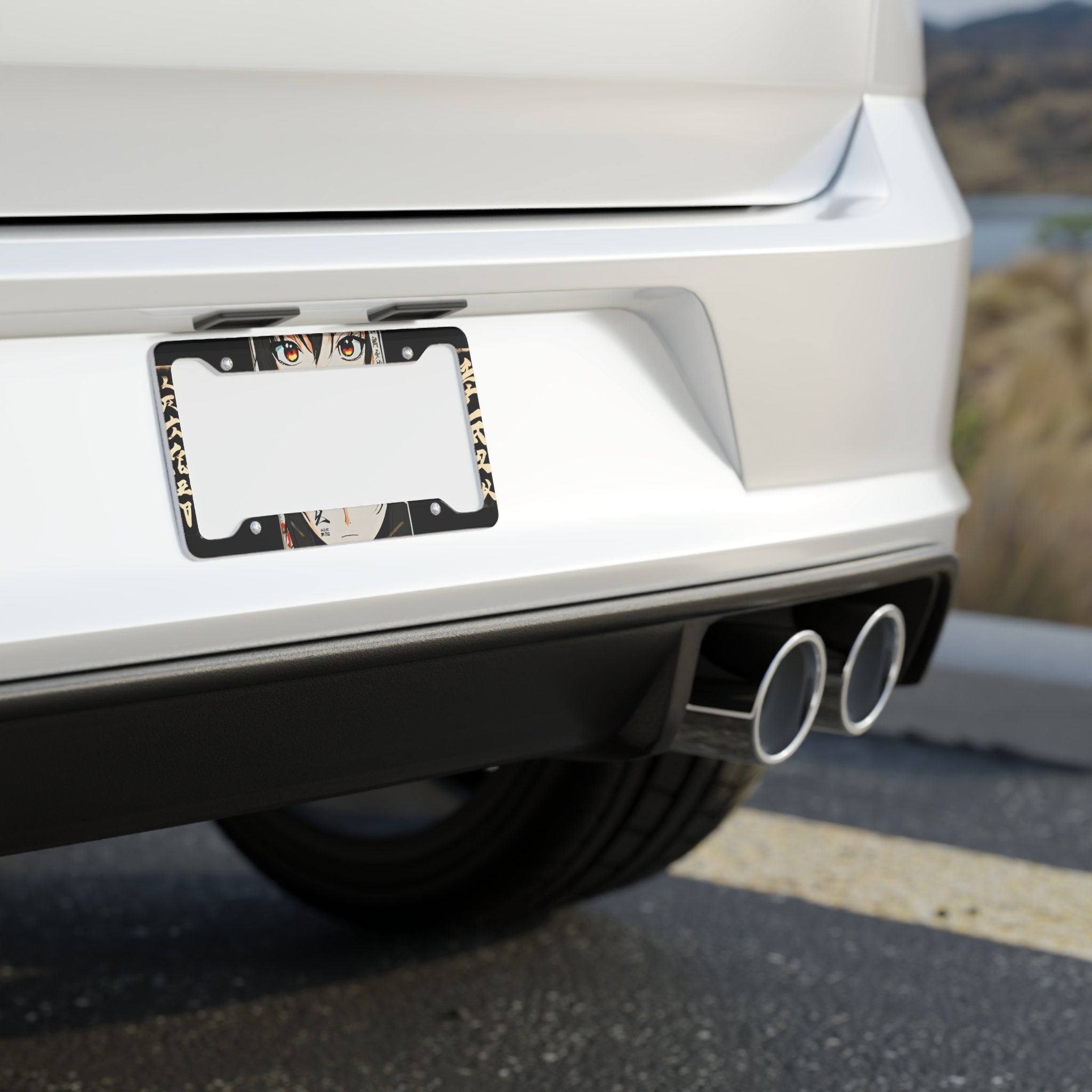 Cool Anime Girl License Plate Frame, Jdm License Plate Frame, Anime Car ...