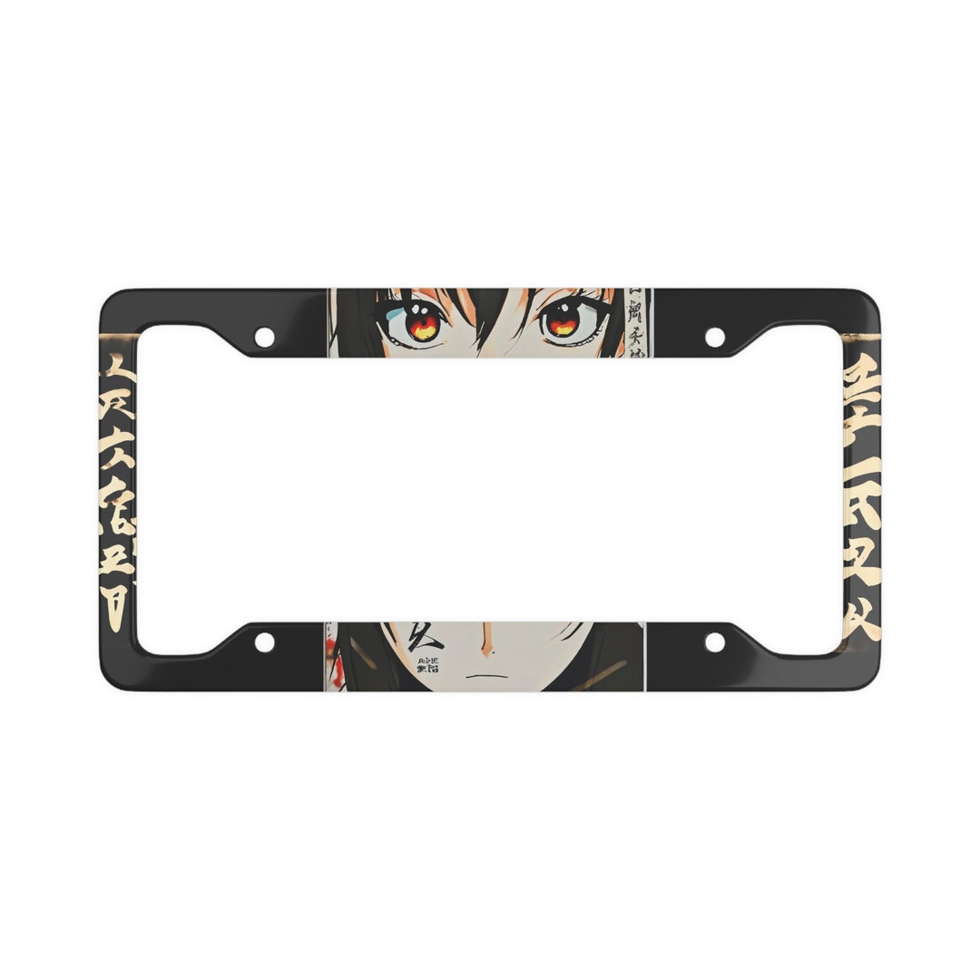 Cool Anime Girl License Plate Frame, Jdm License Plate Frame, Anime Car ...