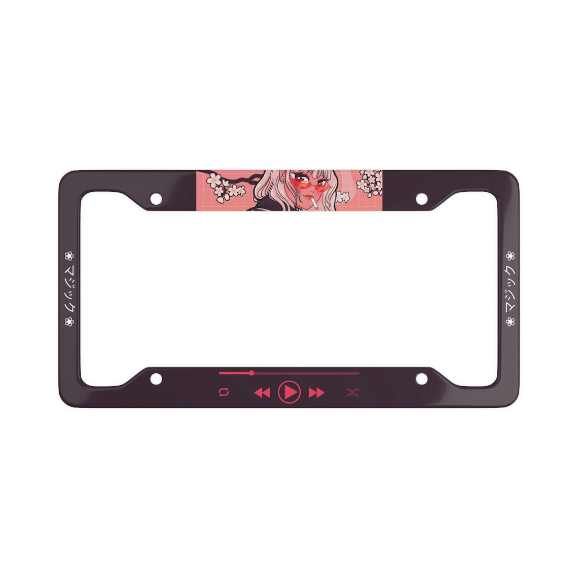 Preppy Anime Girl License Plate Frame, Anime Car Accessories, Anime ...