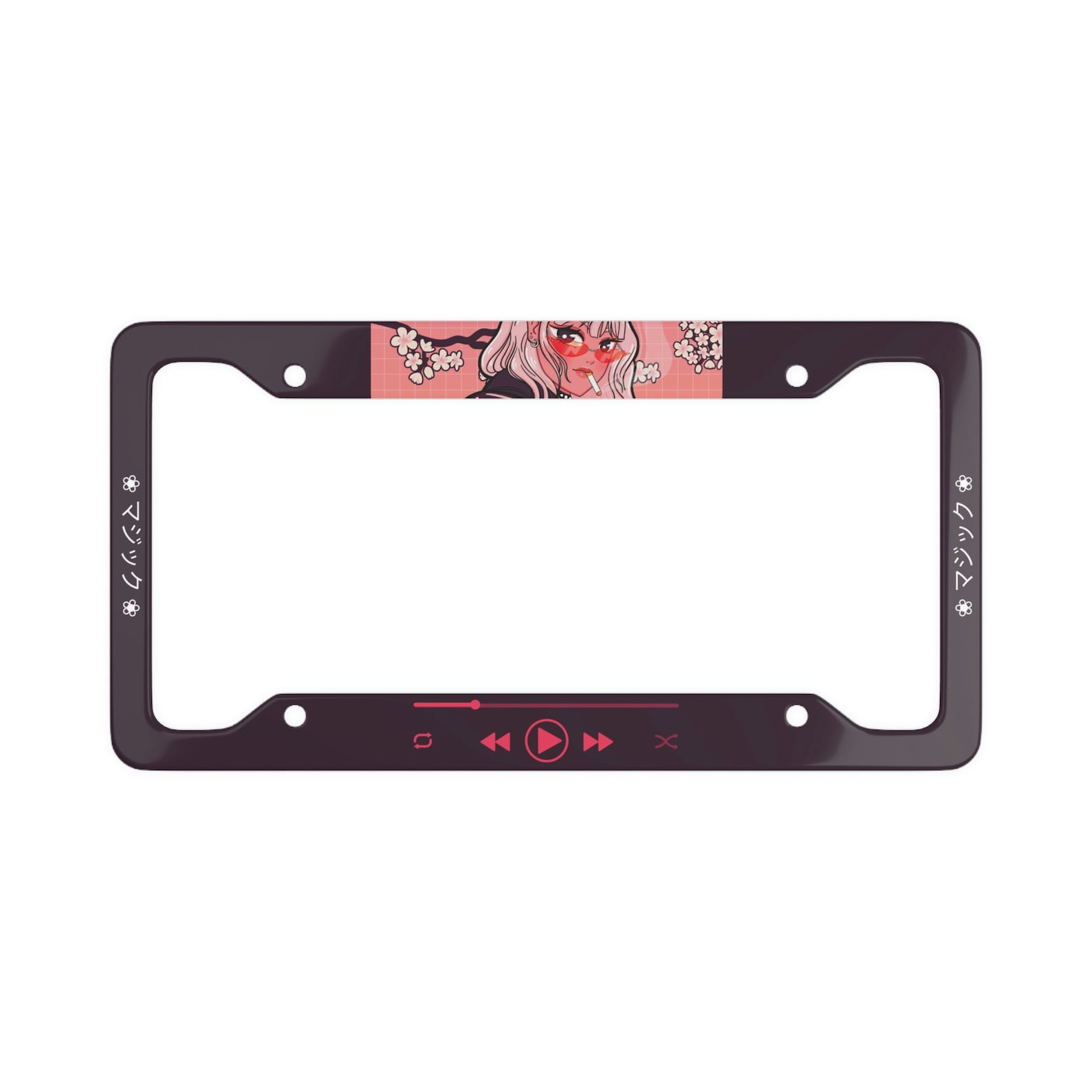 Preppy Anime Girl License Plate Frame, Anime Car Accessories, Anime ...