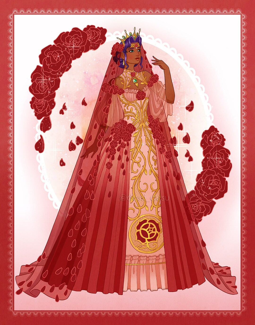 Anthy Revolutionary Girl Utena Rose Bride 11"x14" Art Print - Etsy