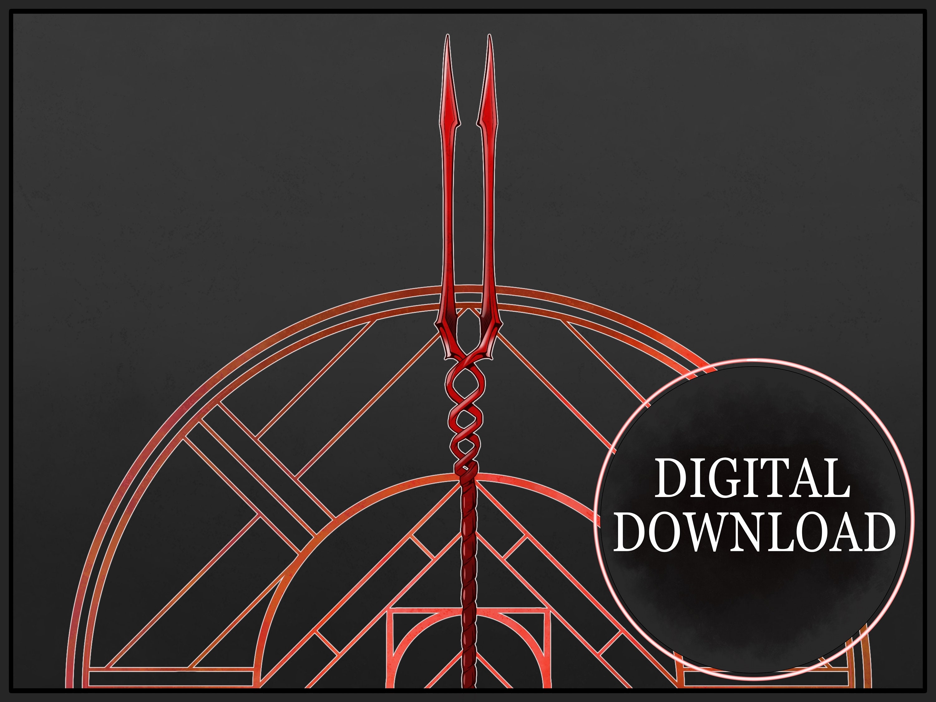 Evangelion's Spear of Longinus Decal Printable Neon - Etsy