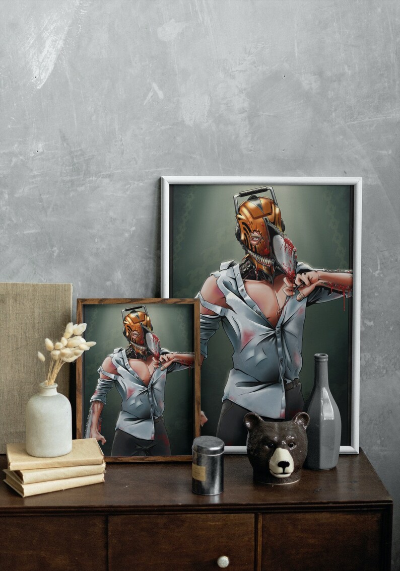 Large Chainsaw Man Poster Original Denji Hand-drawn - Etsy