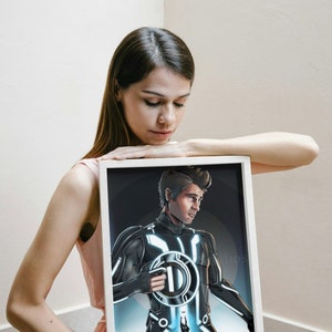 Printable TRON: Legacy - Sam Flynn Portrait ~ Original Hand-drawn ...