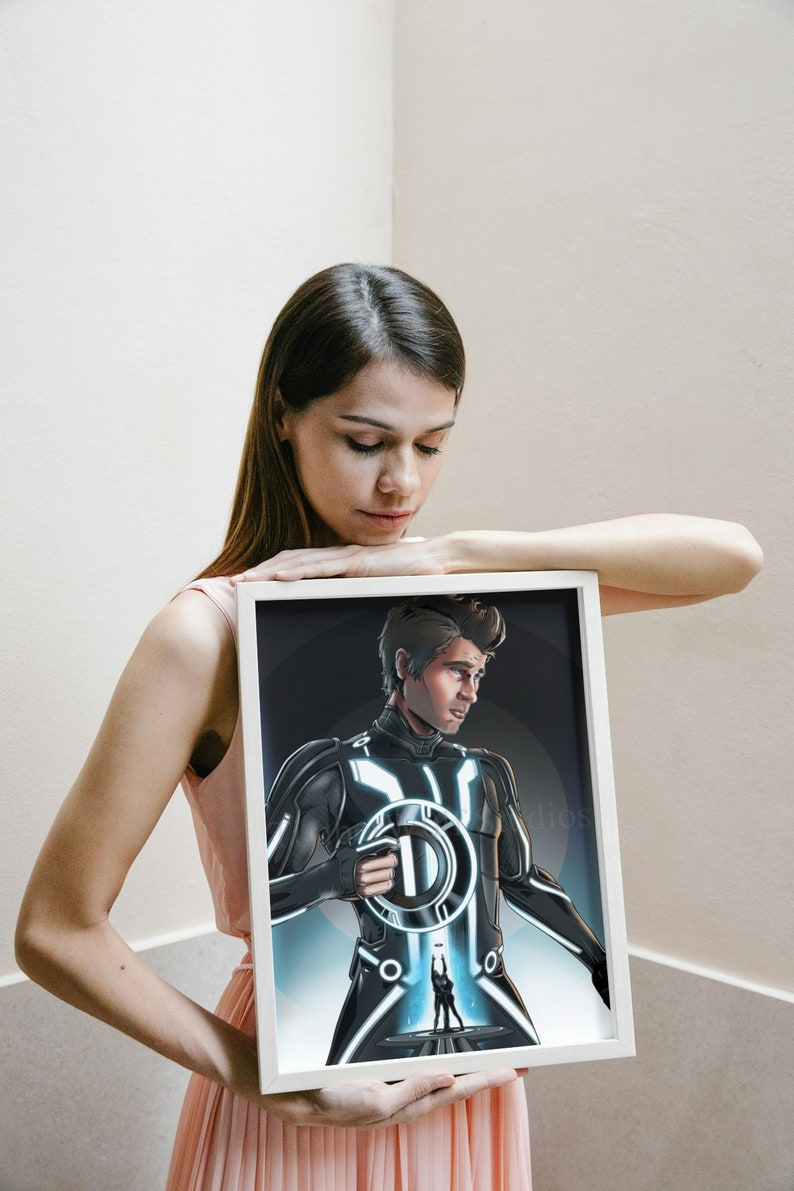 TRON: Legacy - Sam Flynn Poster ~ Original Hand-drawn Illustrated Print ...