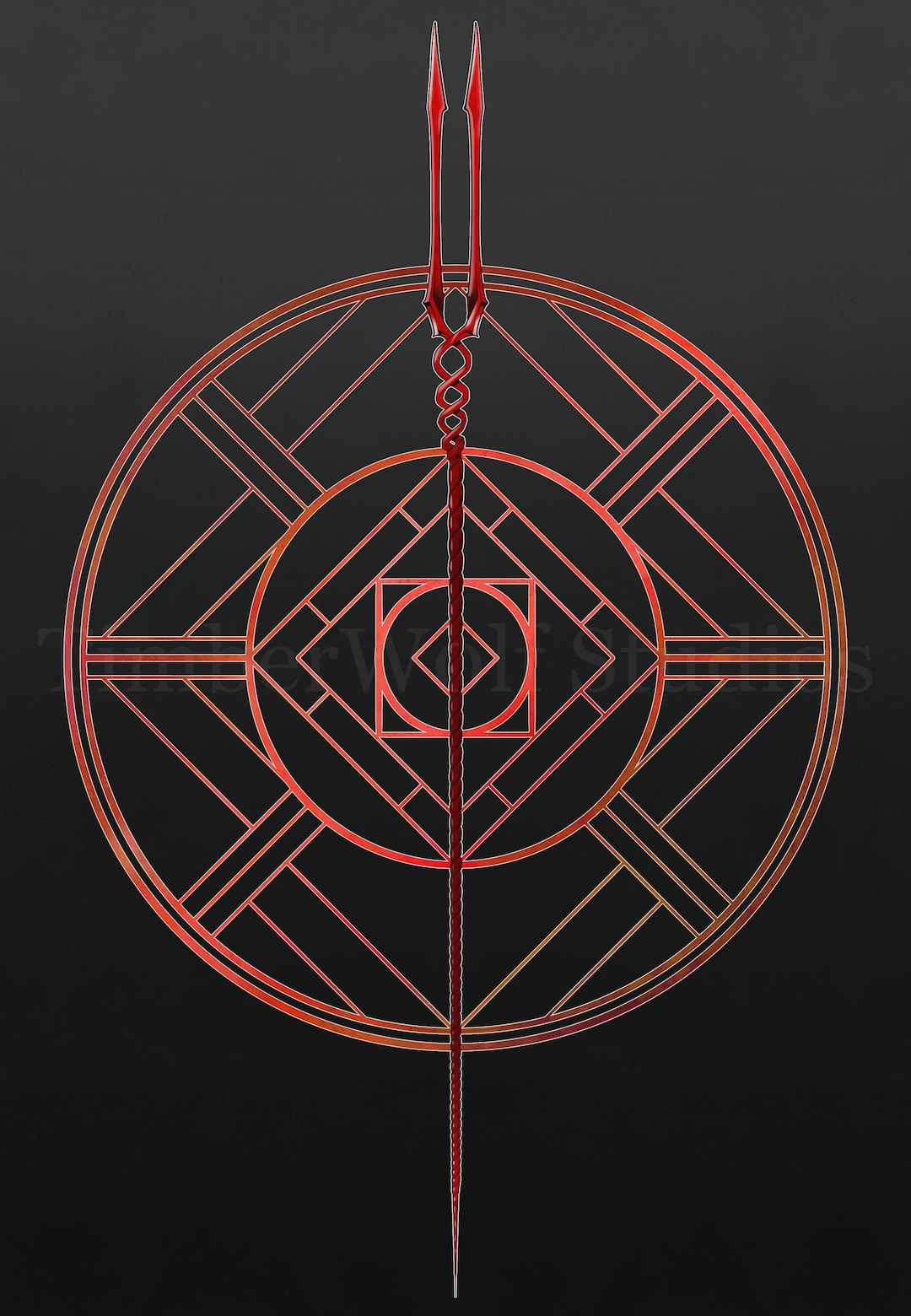 Evangelion's Spear of Longinus Decal Print ~ Neon Genesis Evangelion ...