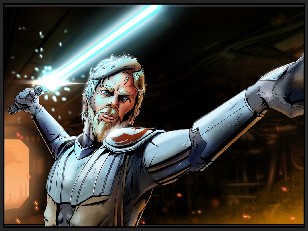 Clone Wars: Kenobi Poster Stylized Star Wars Obi-wan Kenobi Print - Etsy