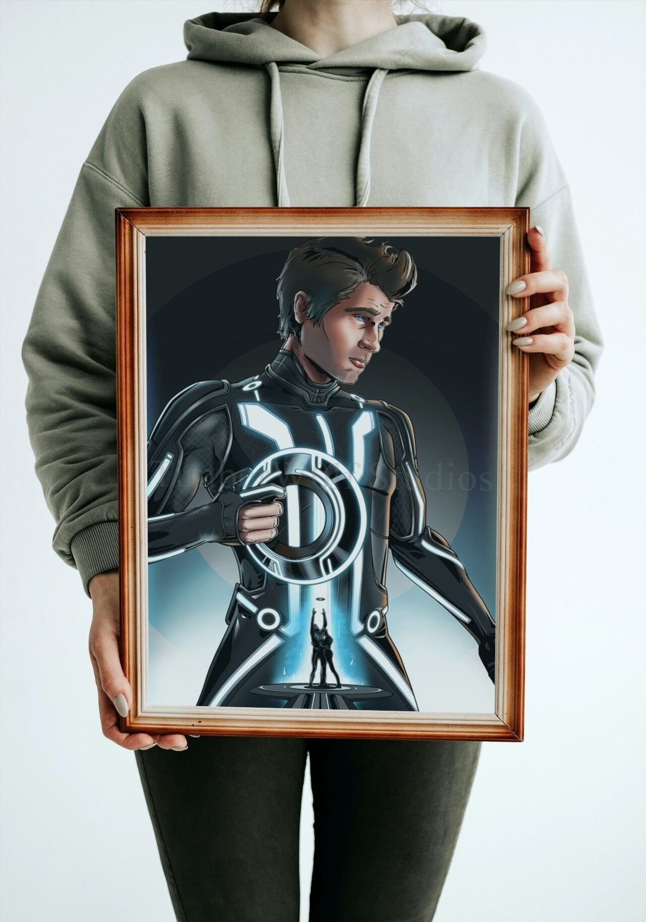 TRON: Legacy - Sam Flynn Poster ~ Original Hand-drawn Illustrated Print ...