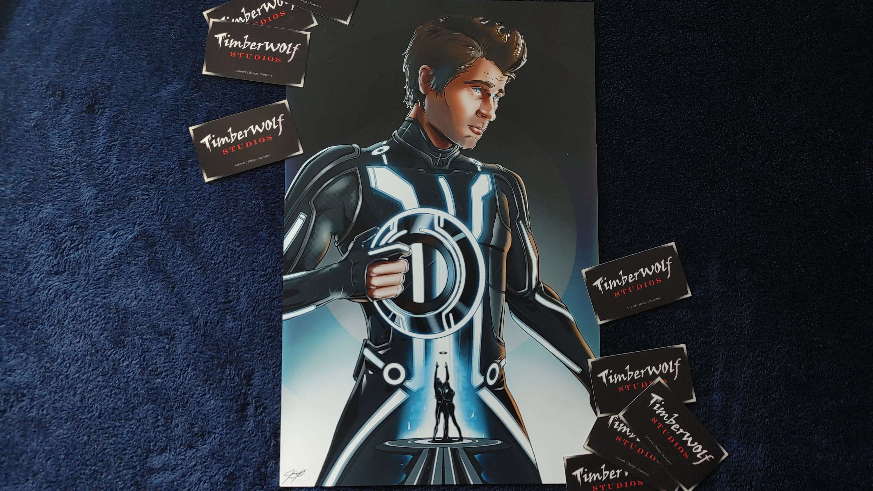 TRON: Legacy - Sam Flynn Poster ~ Original Hand-drawn Illustrated Print ...