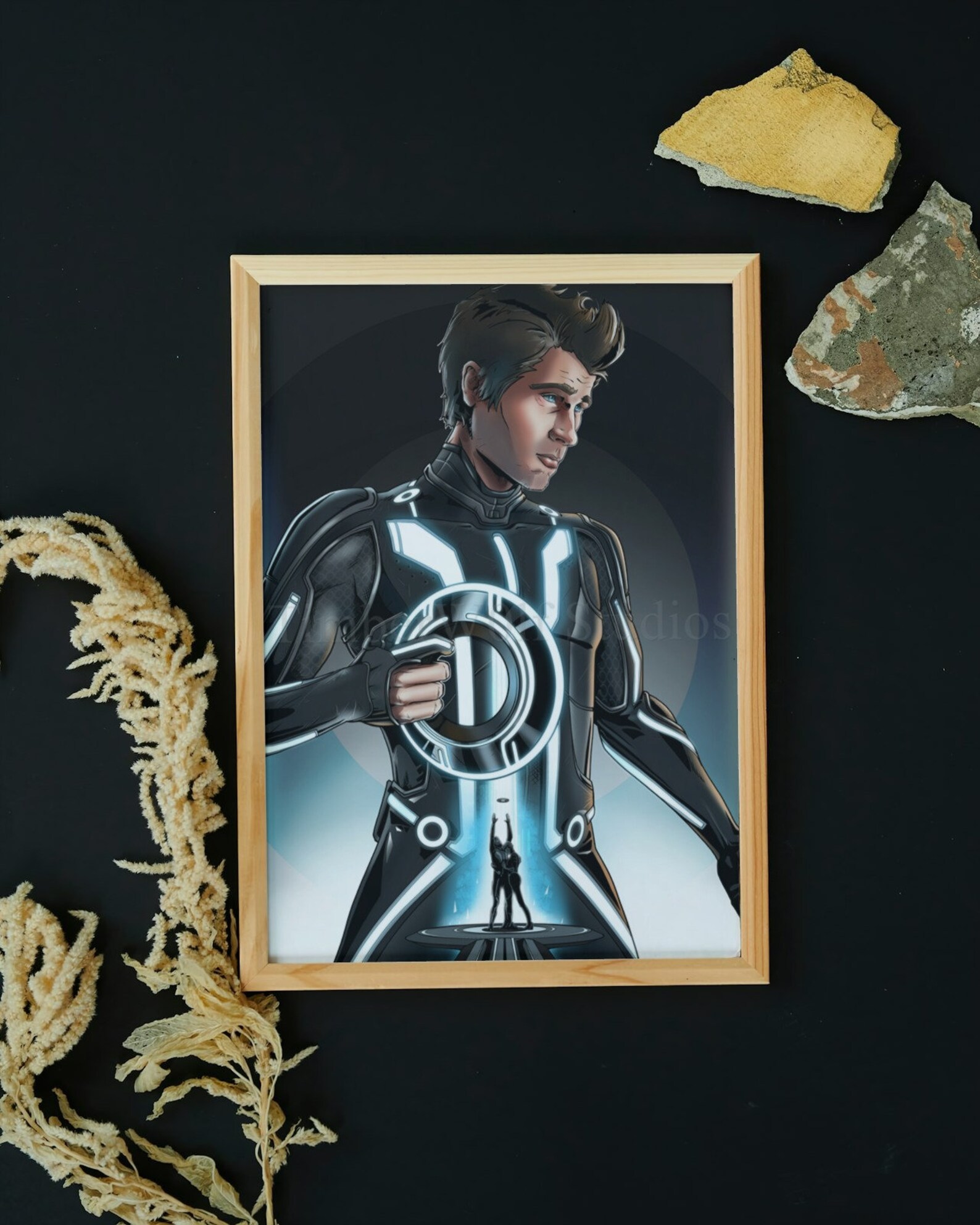 Printable TRON: Legacy - Sam Flynn Portrait ~ Original Hand-drawn ...