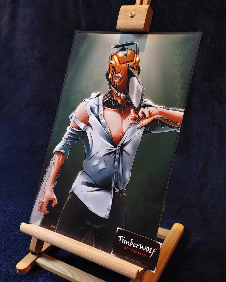 Large Chainsaw Man Poster Original Denji Hand-drawn - Etsy